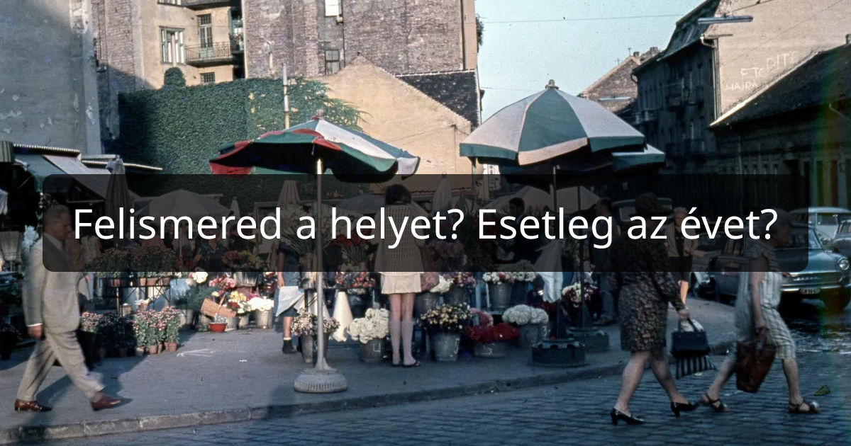 Ilyen is volt Budapest | A Fény utcai piac, virágárusok a Retek utca sarkán